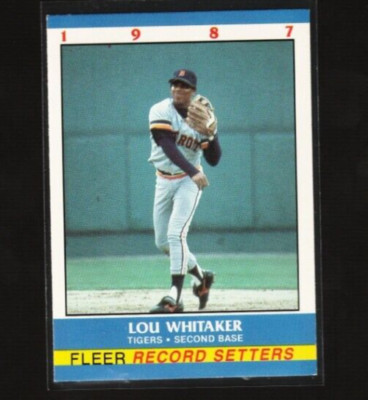 Lou Whitaker - 1987 Fleer Record Setters Detroit Tigers #41 | eBay