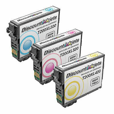 3pk 200XL 200 for Epson Color Printer Ink Cartridge Set T200XL320 XP ...
