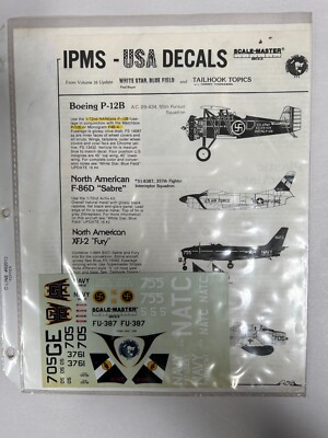 NEW Vtg IPMS/USA National Convention Model Airplane Decal Scale Master ...