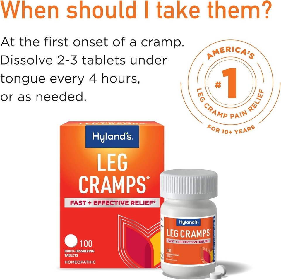 Hyland'S Leg Cramps Quick Dissolving Tablets Natural Pain Relief No ...