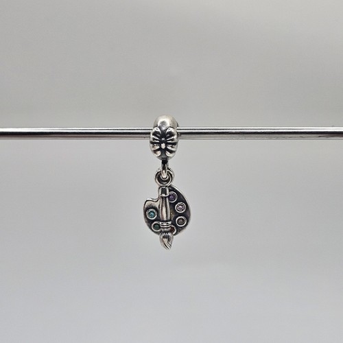 Genuine Pandora Artist Palette Dangle Brush Art Charm ALE 925 ...