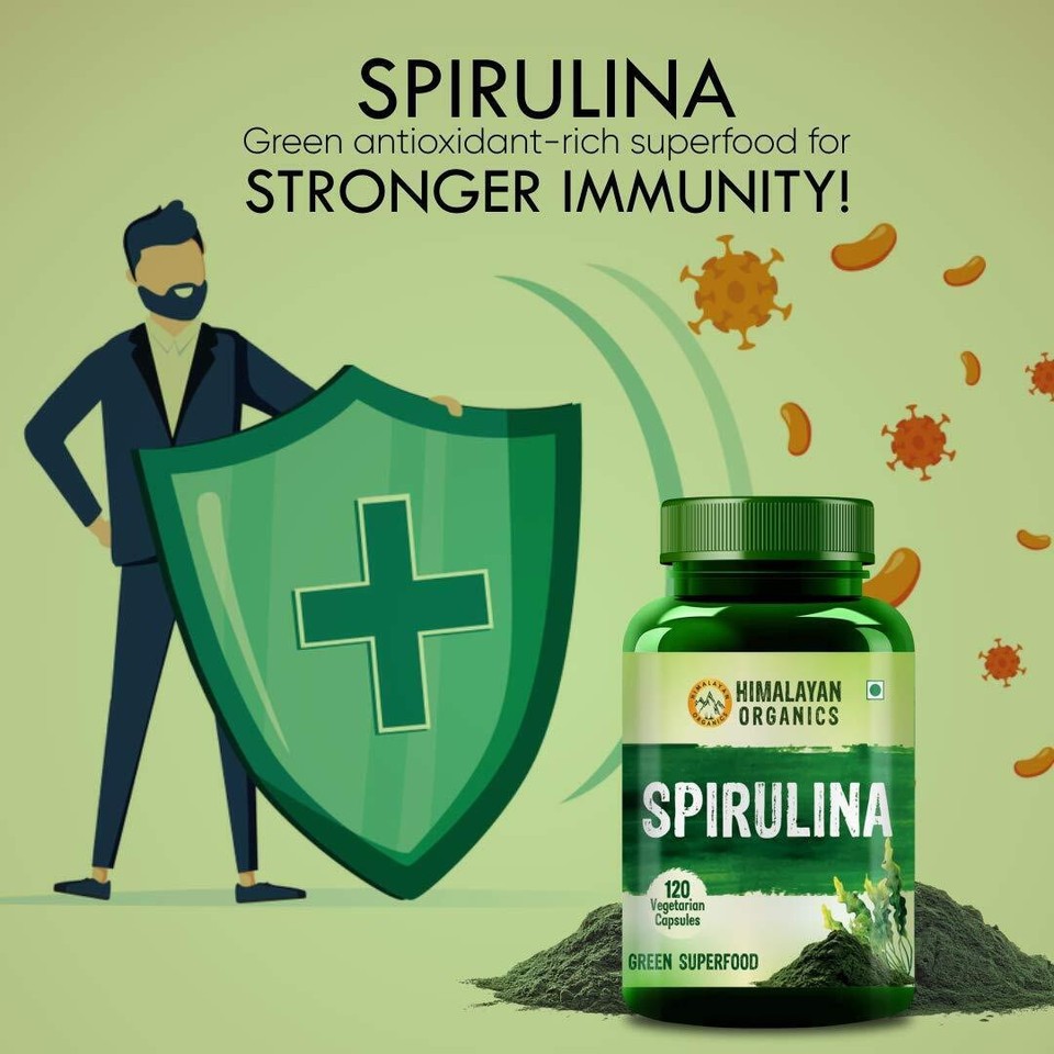 Himalayan Organics Spirulina 120 Veg Capsule US | eBay UK