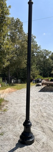 Vintage Fluted Street Light Pole 12ft Aluminum Tall Original, Can ...