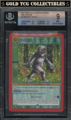 BGS 10 ⭐️ MetaZoo Bigfoot 4 Cryptid Nations Holo Card 2nd Edition | eBay