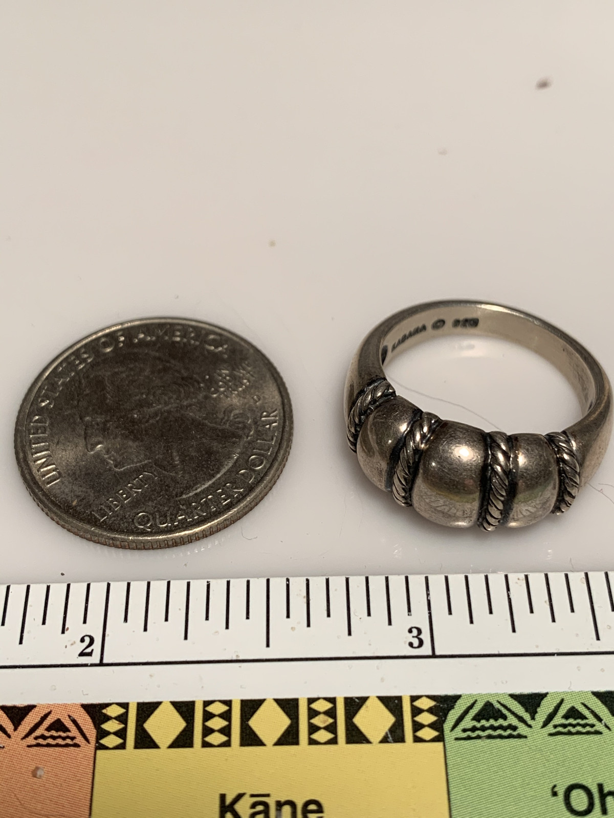 Kabana Sterling Silver 925 Heavy Ring. Size 7.5. Beau… - Gem