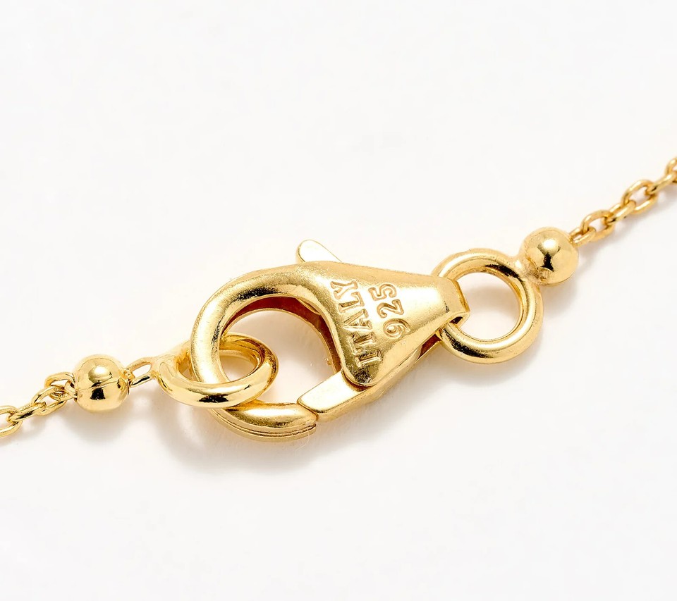 David Markstein 18K GoldClad Sterling Silver Heart & Cross Charm 17 + 3 ...