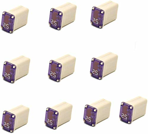 10 Pack Micro Cartridge Fuses 25 amp Micro Fuse FMM Mcase Micro Female ...