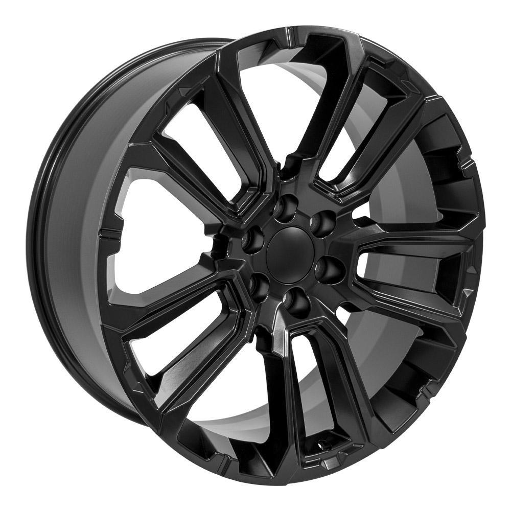 CV68 Satin Black 24 inch Rims SET (4) Fits Cadillac GMC Chevy | eBay