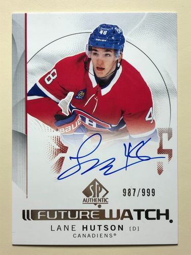 24-25 SP AUTHENTIC HOCKEY Autographed Future Watch Lane Hutson /999 ...
