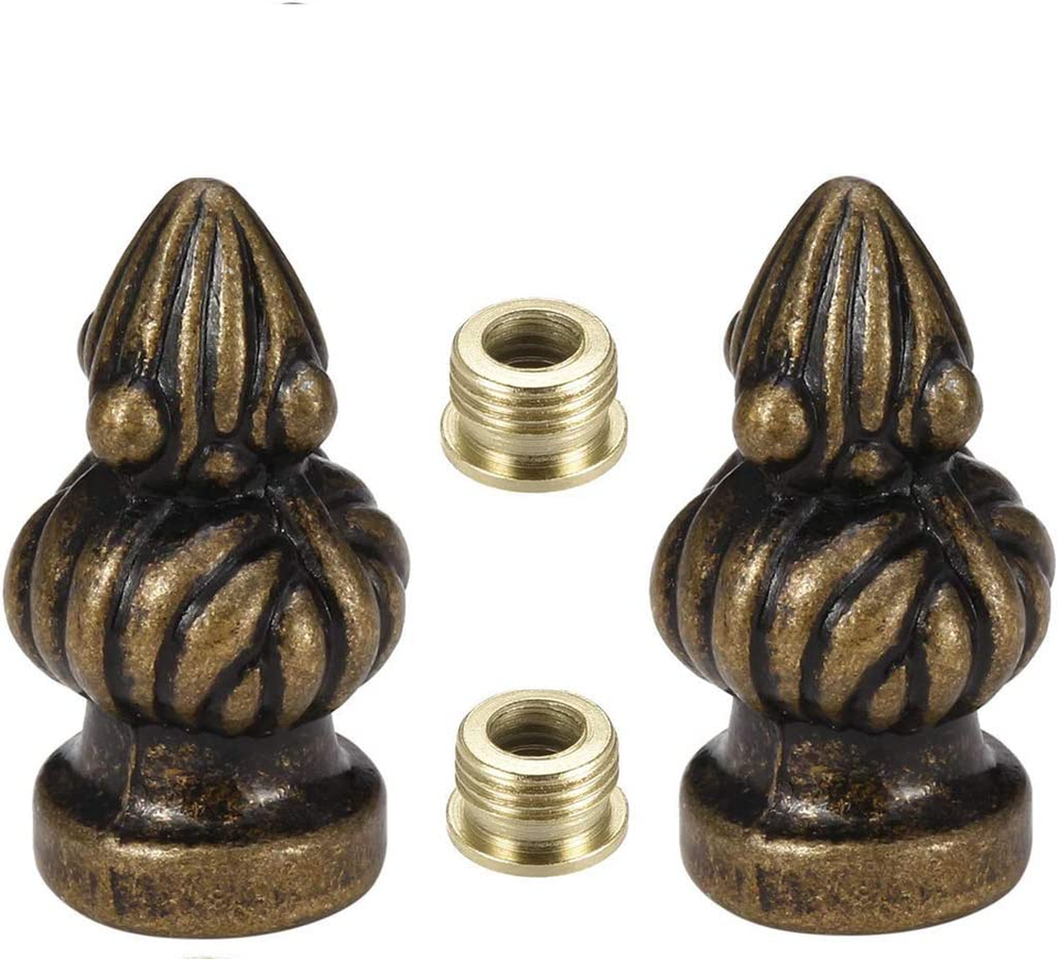 Antique Brass Lamp Finial Caps - 2 Pack, 1-3/8 Inches, Small Size | eBay