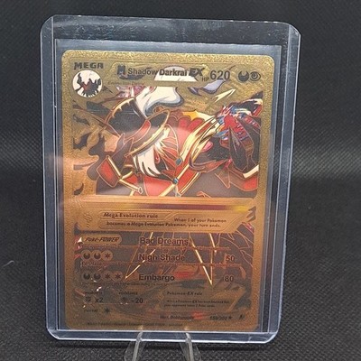 Gold Foil Fan Art Display Card Collection Mega Shadow Darkrai EX NM ...