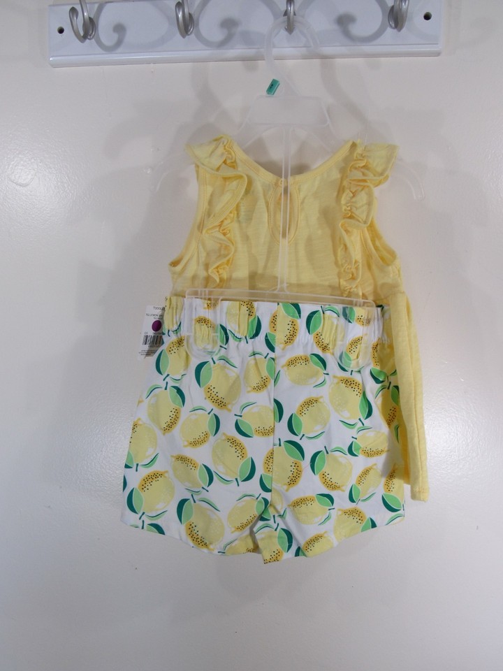 New Kidgets 2 Piece Set Top Shorts Size 4T Yellow Lemons Sleeveless | eBay