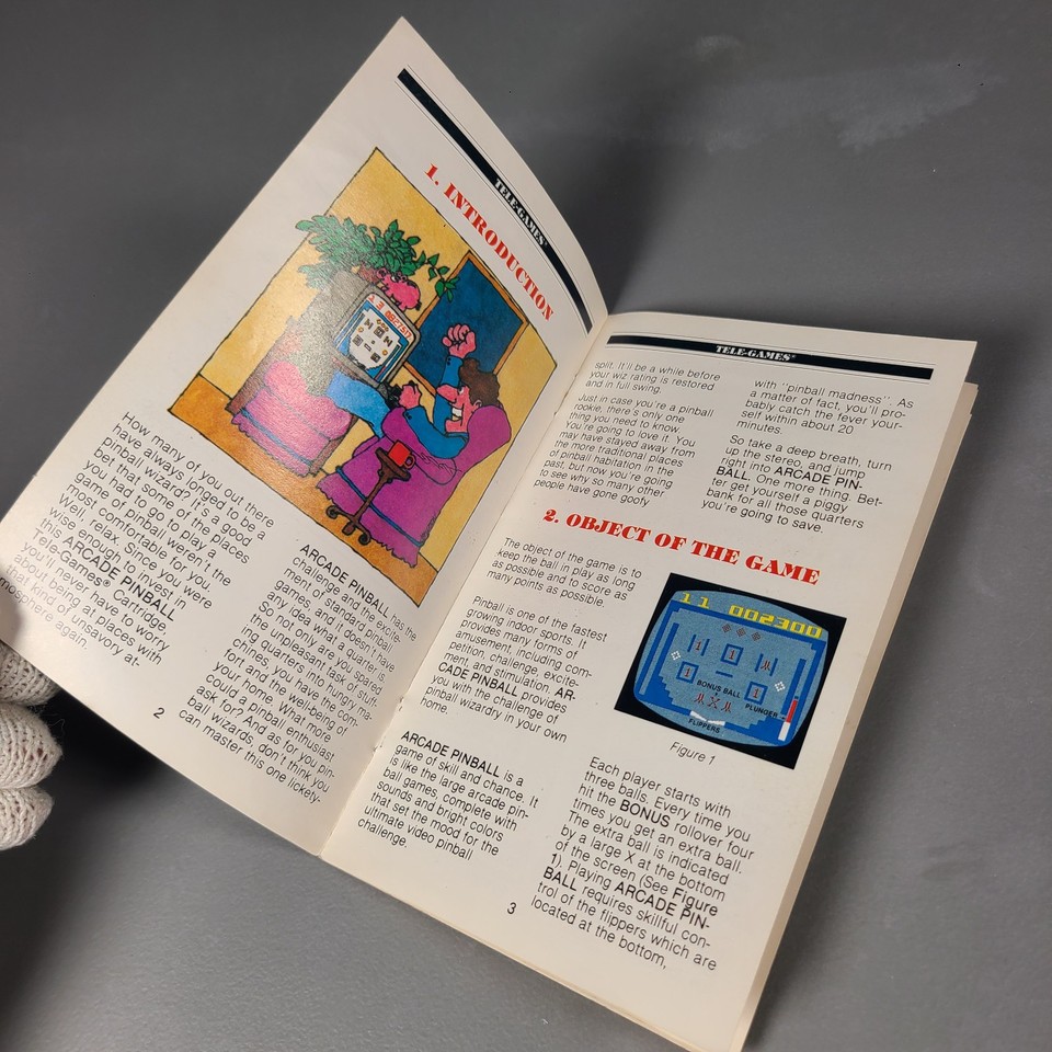 Arcade Pinball Atari 2600 Game + Manual Sears Tele-Games 475161 Vintage ...