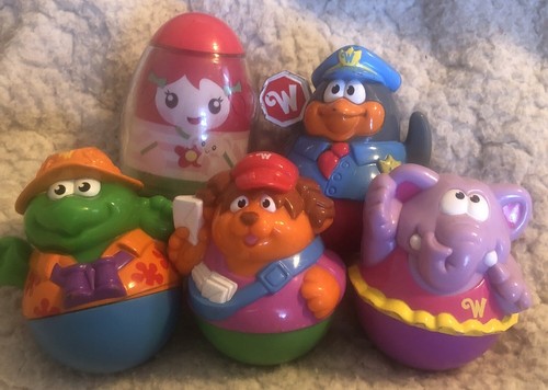 2003-2004 Hasbro Playskool Weebles Wobble Toys Animals People Lot of 5 ...