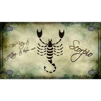 Scorpio Zodiac Novelty Mini Metal License Plate Tag | eBay