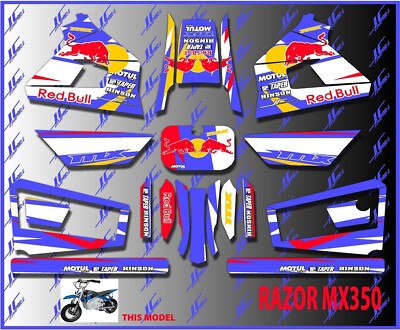 Razor MX350 CUSTOM graphics kit decals THICK AND HIGH GLOSS | eBay