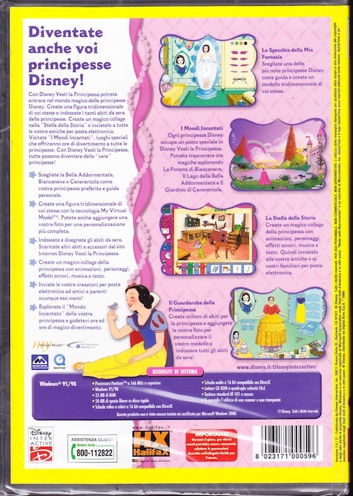 Classics Disney Tabards The Princess Game PC CD ROM Italian Sealed ...