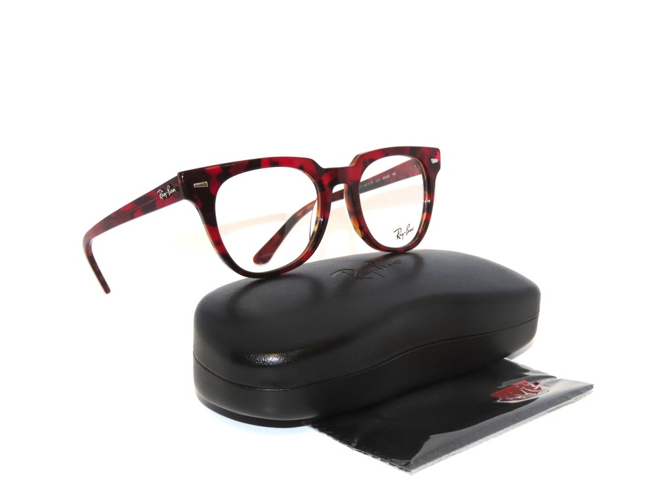 Ray Ban Meteor 5377 5911 50 Transparent Red On Havana Eyeglasses Rayban ...