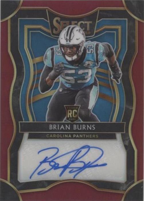 2019 Panini Select - Rookie Signatures Brian Burns #RS-23 Maroon Prizm ...