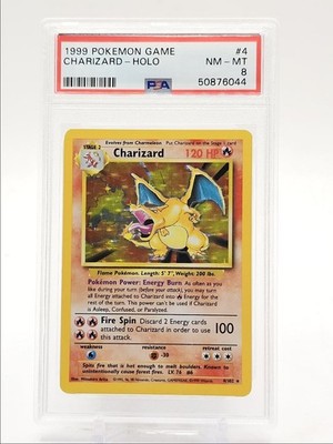 CHARIZARD 1999 POKEMON GAME BASE SET HOLO RARE 4/102 PSA 8 Q0004 | eBay