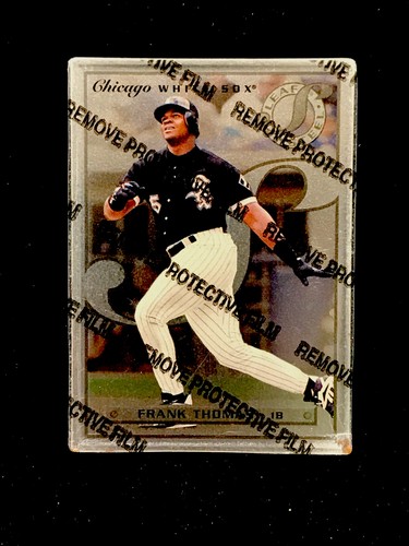 Frank Thomas 1997 leaf steel stats with peel | eBay
