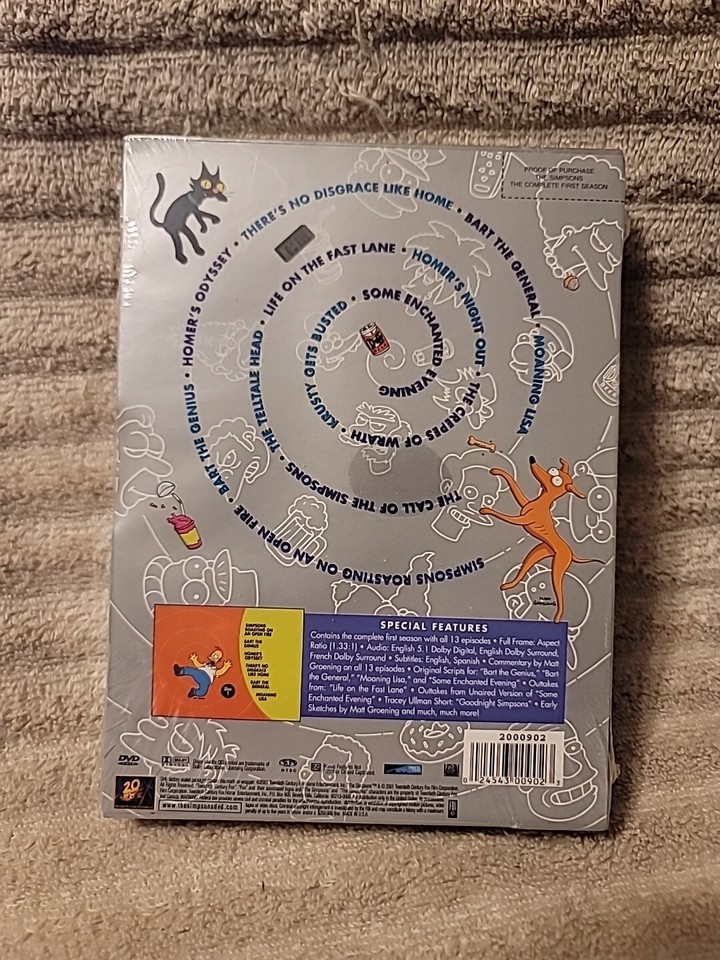 The Simpsons - The Complete First Season (DVD, 3-Disc Set, Collectors ...