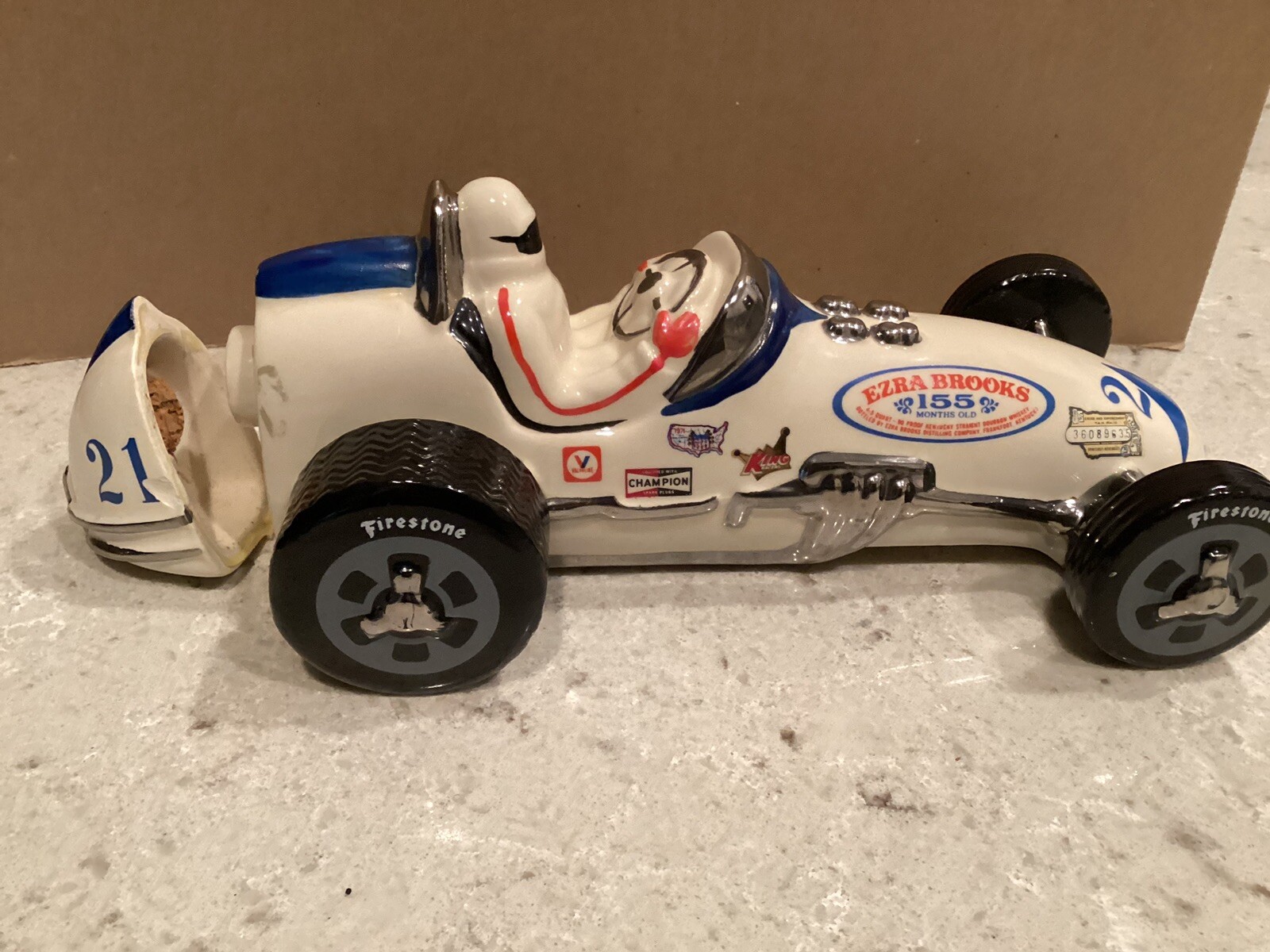 1971 Heritage Ezra Brooks Race Car Decanter Bottle | eBay