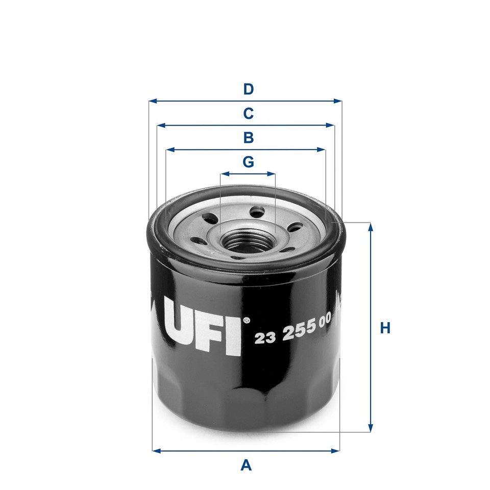 23.255.00 UFI Ölfilter Öl Zum Aufziehen Ersatz WL7119, OC215, | eBay