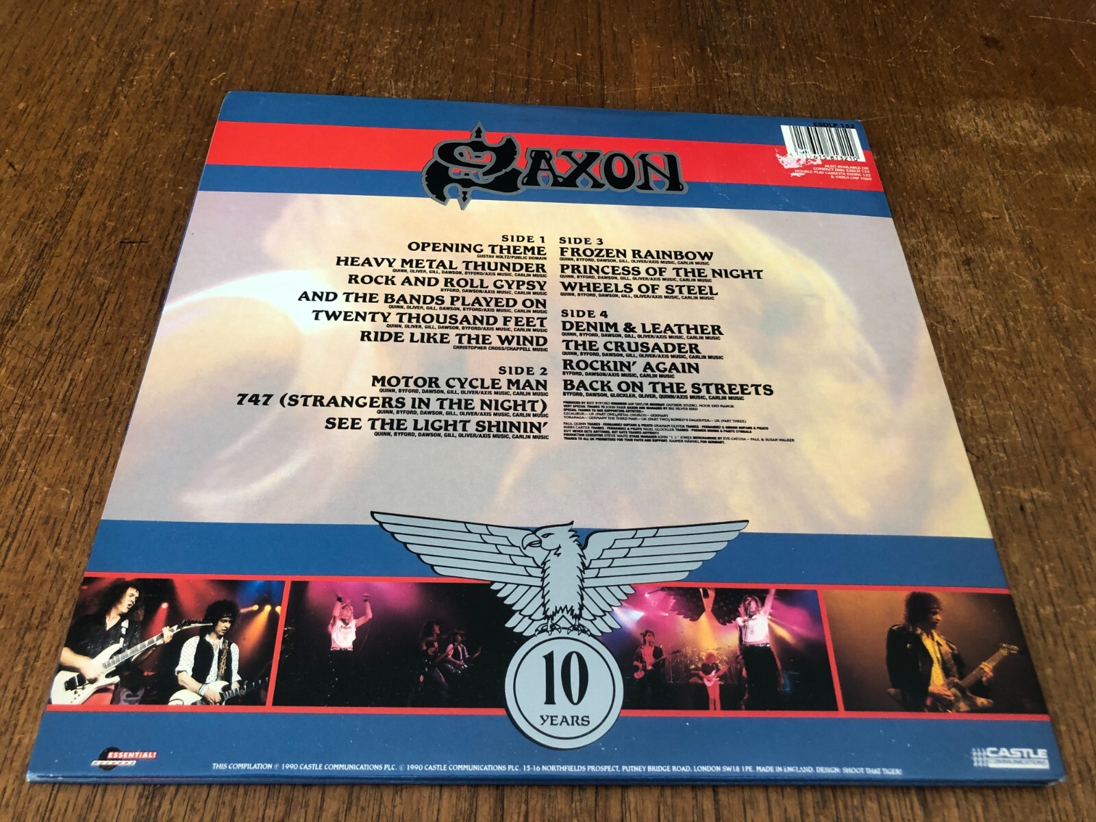SAXON Greatest Hits Live 2-LP Gatefold Vinyl.1990 UK 1st Press w/Order ...