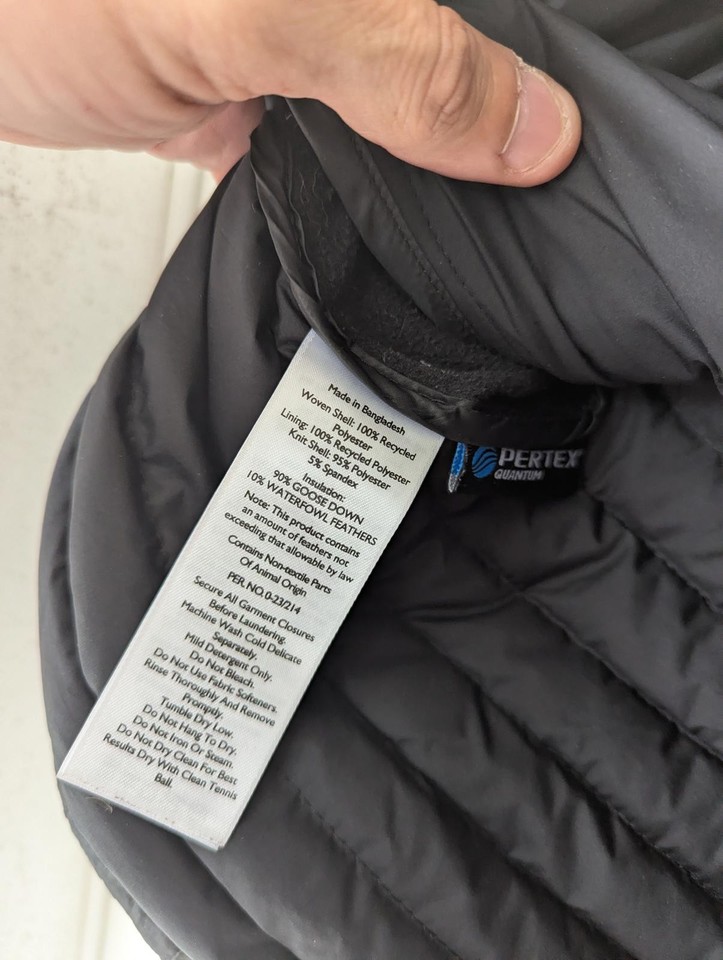 Eddie Bauer First Ascent EB800 Wms S Black Pertex Quantum Quilt Goose ...