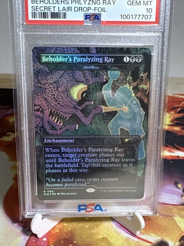 Beholder's Paralyzing Ray Foil MTG Secret Lair - PSA 10 Gem Mint | eBay