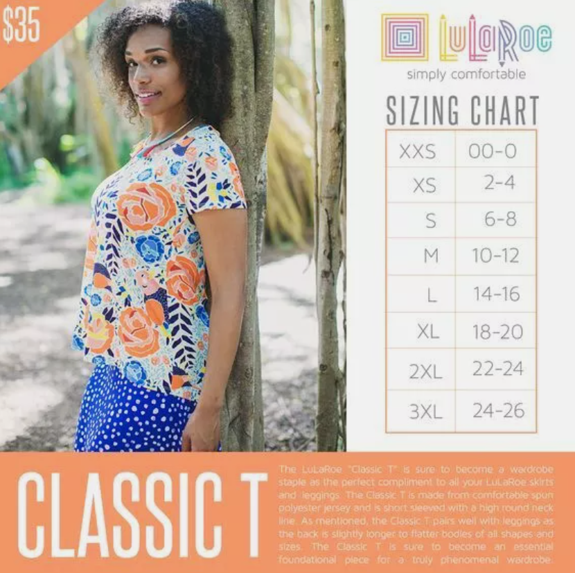 LuLaRoe Classic T Shirt 3XL Women's Top NWT | eBay