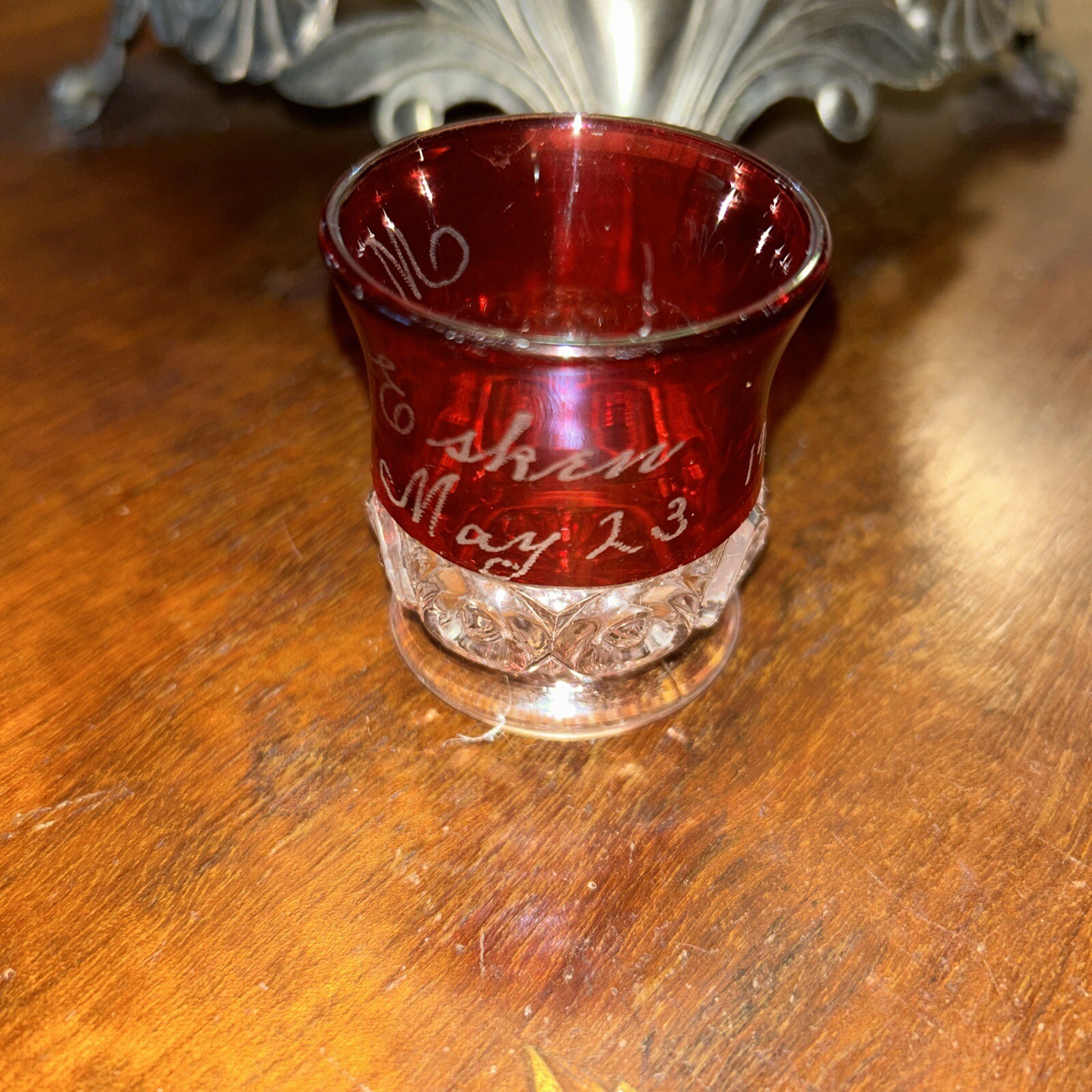 Antique 1910 Gift Ruby Red Shot Glass | eBay