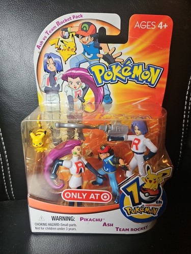 NEW HASBRO POKEMON 10TH ANNIVERSARY ASH VS TEAM ROCKET PACK TARGET ...