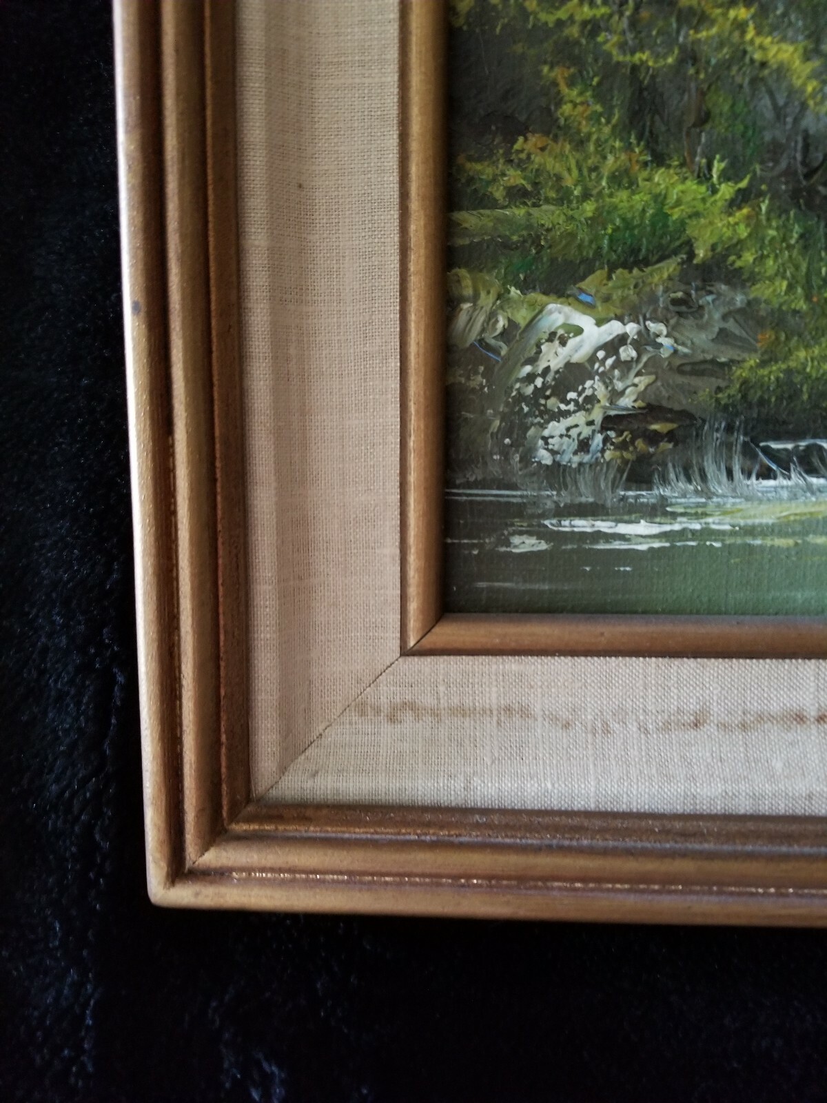 G. Whitman Mountain Cabin Landscape Oil Painting on Canvas, 24.5"x20.5 ...