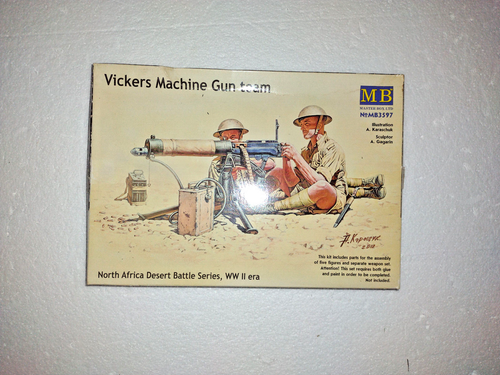 1/35 Master Box 3597 Vickers Machine Gun North Africa Desert Battle ...