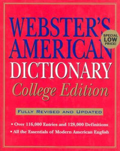 Websters American Dictionary: College Edition, 2nd Edition - Hardcover ...