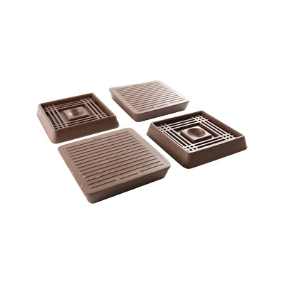 Surface Gard 51mm Brown Square Rubber Base Castor Cup - 4 Pack | eBay ...