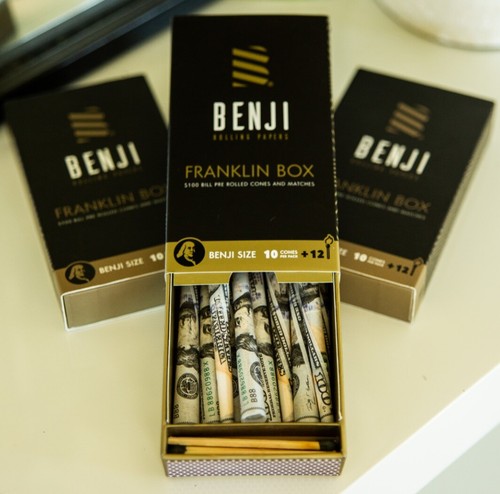 Papers BENJI $100 BILL PRE ROLLED HEMP PAPER CONES NEW 'FRANKLIN' Box ...