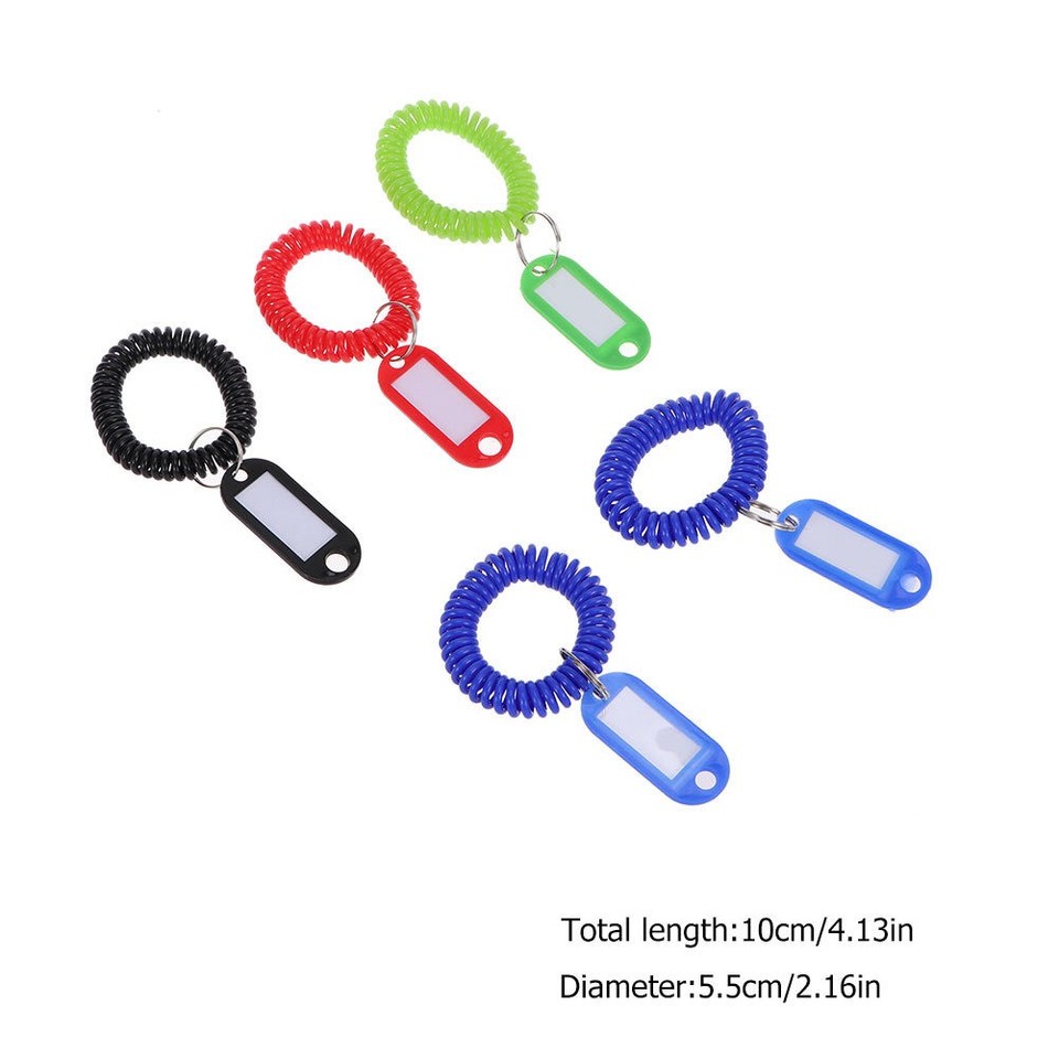 22 Pcs Spiral Wrist Coil for Keys Badge Holder Wristbands Bracelets ...