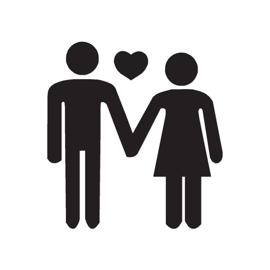 Stick Figure Couple - Vinyl Decal Sticker - Multiple Colors & Sizes ...