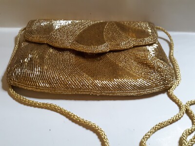Bechamel Gold Beaded Purse | eBay