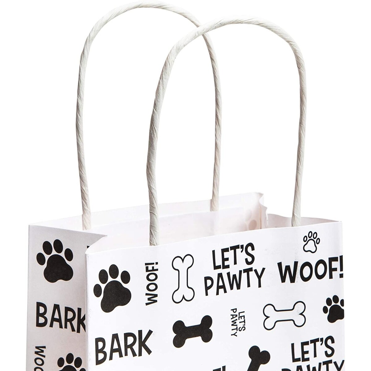 24 Pack Paw Print Gift Bags with Handles For Goodies, Party Favors (5 ...