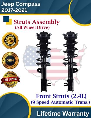 Front Left & Right Strut For 2017-2021 Jeep Compass 2.4L 4X4 Lifetime ...