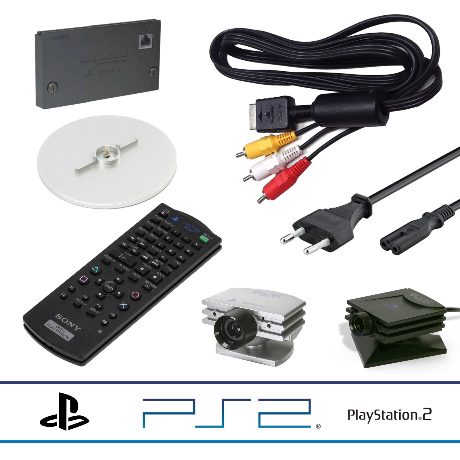 PS2 / PlayStation 2 ORIGINAL Zubehör-Set Auswahl: Netzkabel Anschluss ...