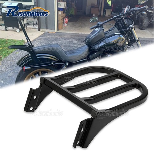 BL Sissy Bar Rear Sport Luggage Rack For Harley Dyna Fatboy Softail ...