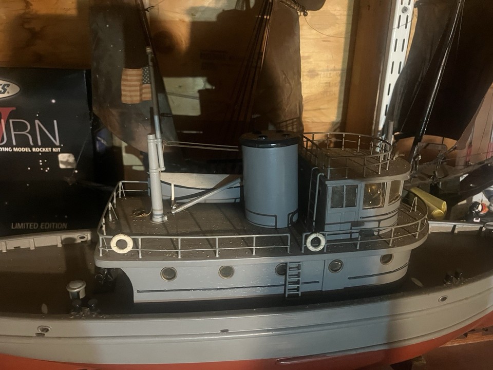 Pro Built WW2 Tug Boat Model Vintage Build Very Nice Condition . Two ...