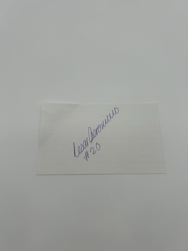 Ceasar Geronimo signed index card | eBay