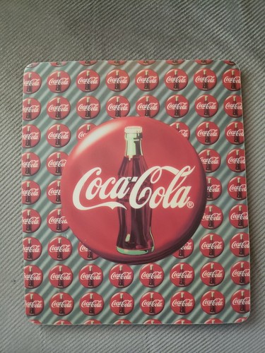 Vintage Coca-Cola Mouse Pad 3D Holographic Red Disk Icon Coke Bottles ...