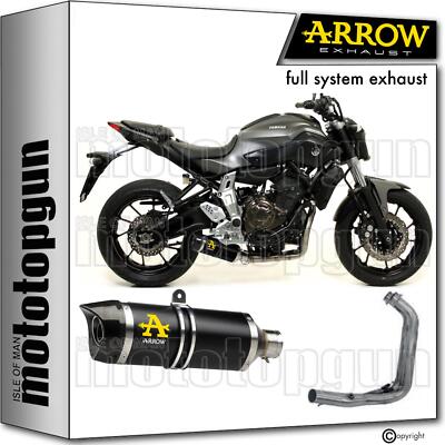 ARROW FULL SYSTEM EXHAUST CI LOW THUNDER BLACK C YAMAHA MT07 MT-07 2018 ...